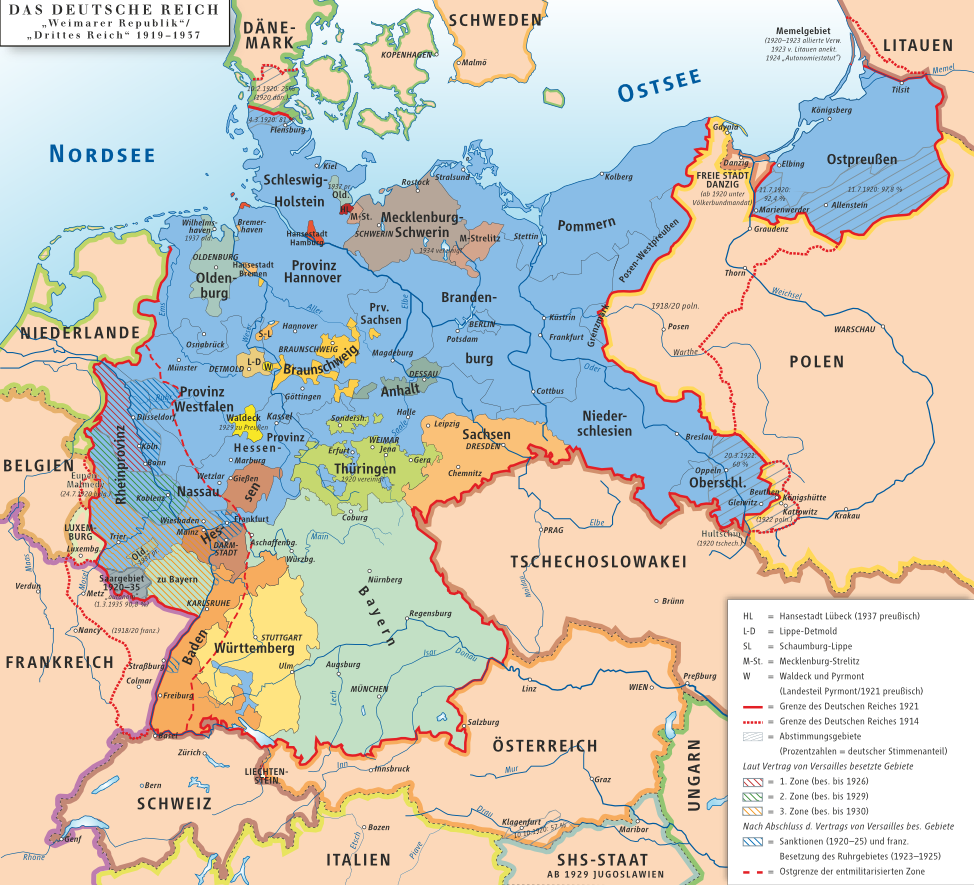 Fichier:Karte des Deutschen Reiches, Weimarer Republik-Drittes Reich ...